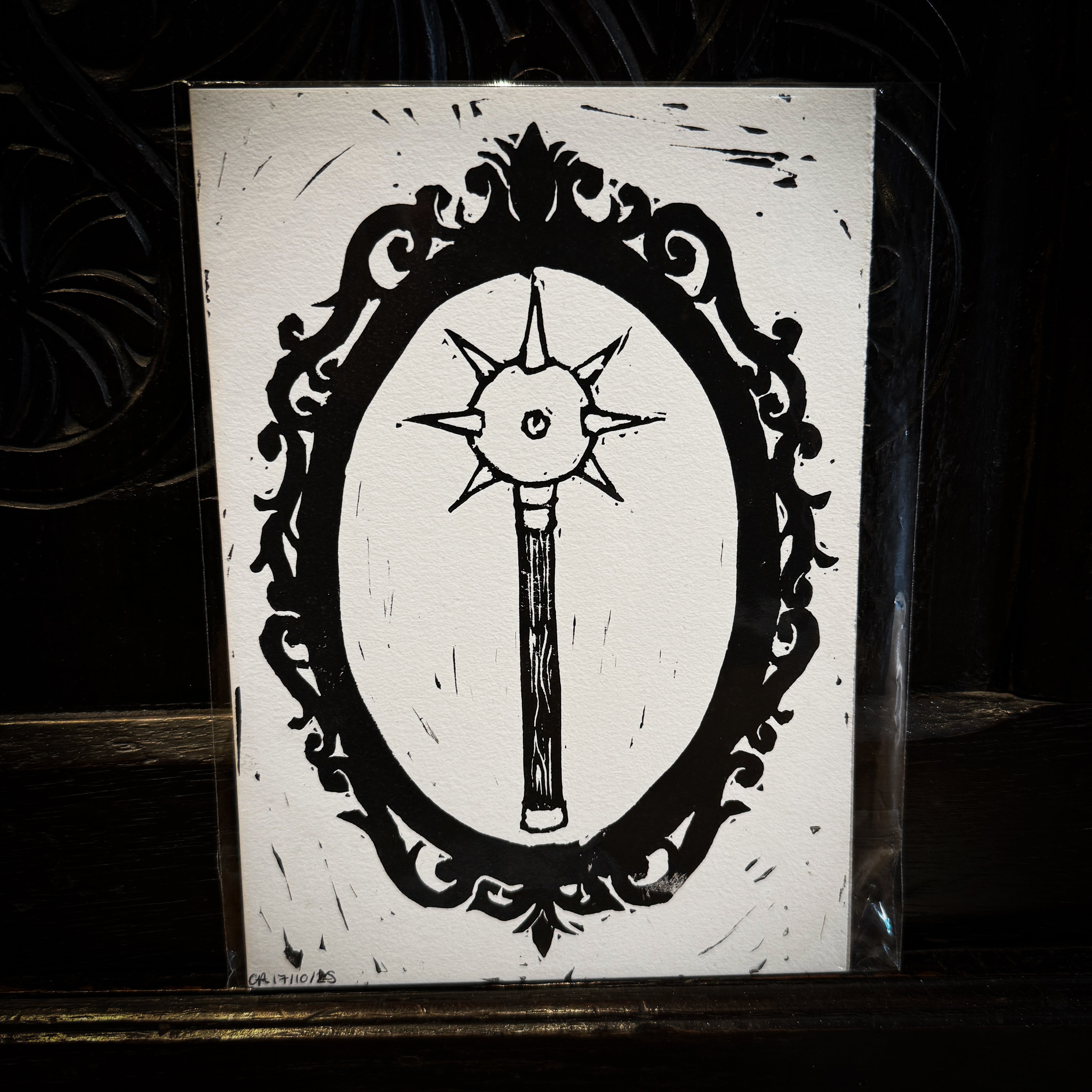 Mace Frame - Lino Print – Nox